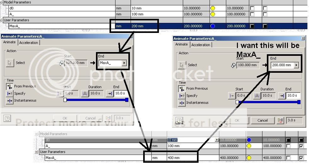Set parameter for "End Value" of the parameter animation?? - Autodesk Community