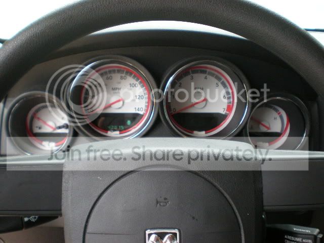 first red gauge cluster halo's installed. pics | Dodge Charger Forum